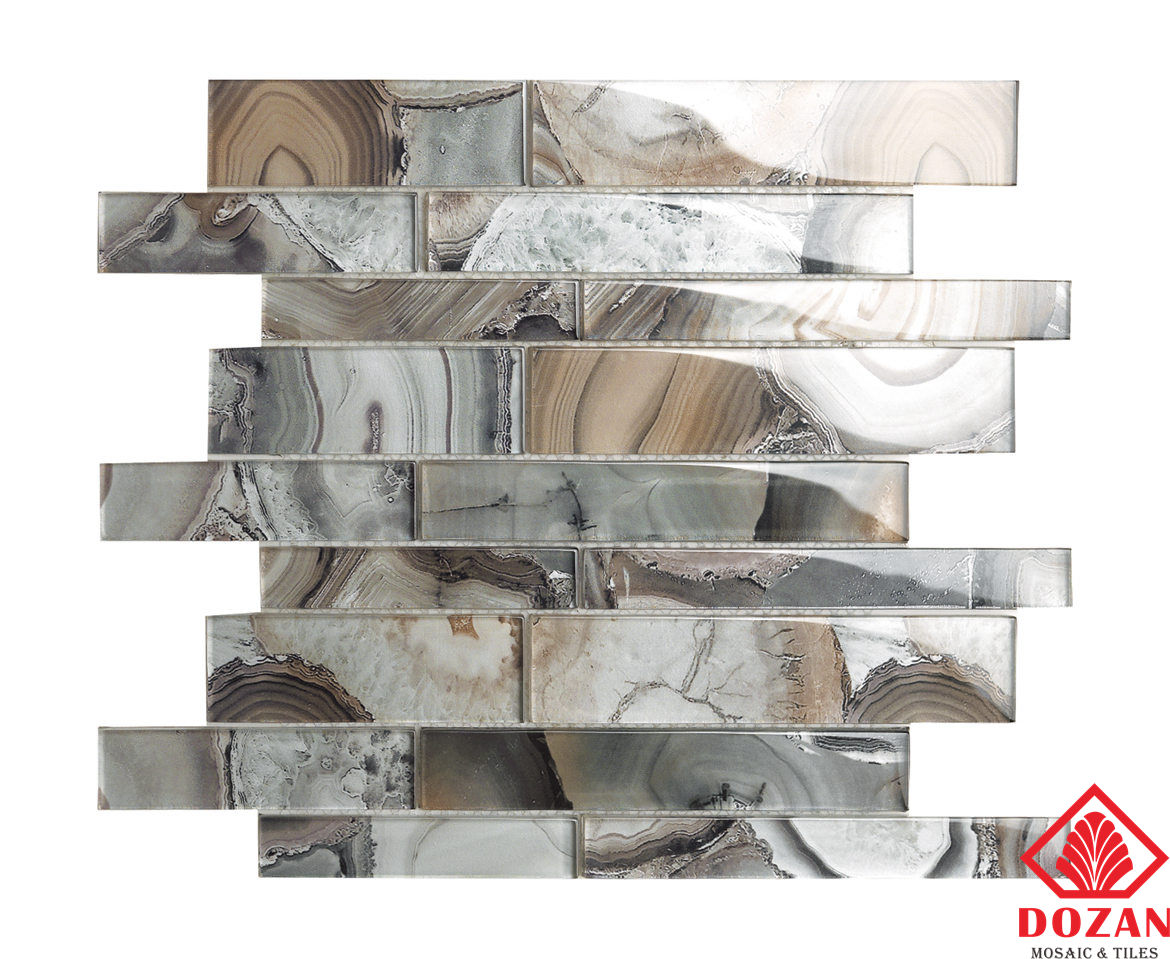 Alyssa Elegance Stone Mosaic N105 Agate Brown